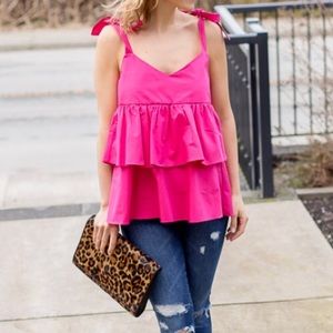 Zara | Tops | Zara Pink Ruffled Shirt | Poshmark
